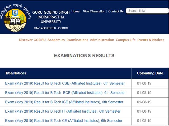 GGSIPU declared results of B.Tech. programme, Check at ggsipu.ac.in ... GGSIPU declared results of B.Tech. programme, Check at ggsipu.ac.in ...